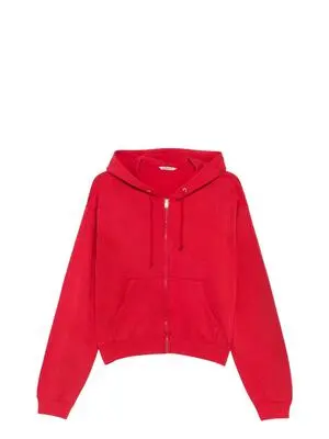 Auralee Zipped Hoodie - Red