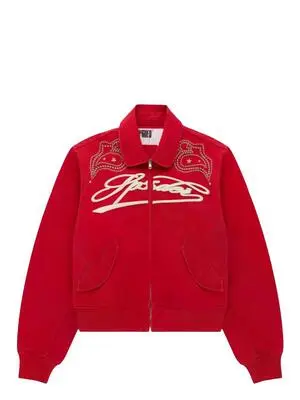 SP5DER R-05 Script Lightweight Bomber Jacket - Red