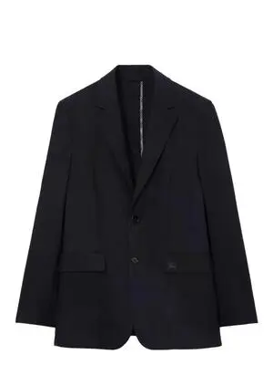 Burberry Seersucker Tailored Blazer - Blue