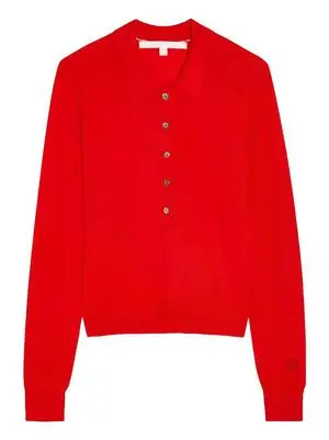RADO Buttoned Collar Top - Red