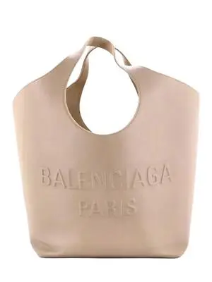 Balenciaga Mary Kate Leather Medium Tote Bag - Neutrals