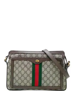 Gucci Gg Supreme Ophidia Crossbody Bag - Neutrals