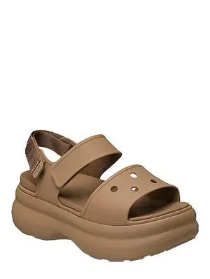 Pink Soho Y-strap Flatform Sandals - Beige