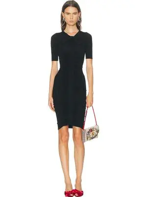 VALENTINO Rouche Knit Dress
