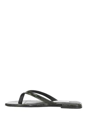 TOTEME Toteme Croc Embossed Flip Flop Dark Green