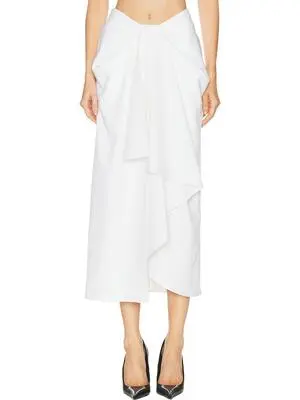 Givenchy Wrapped Long Skirt - White