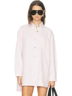 AGOLDE X Maria Mcmanus A-line Denim Top - Stone Wash Powder Pink