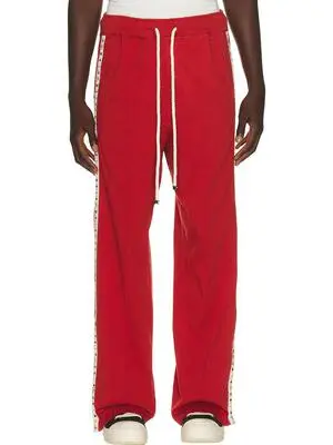 NAHMIAS Novelty Track Pant In Red - Ruby