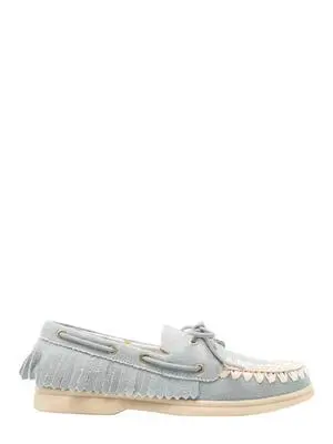Mou Lace-up Round-toe Loafers - Blue