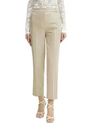 MORGAN Pressed-crease Trousers - Neutrals