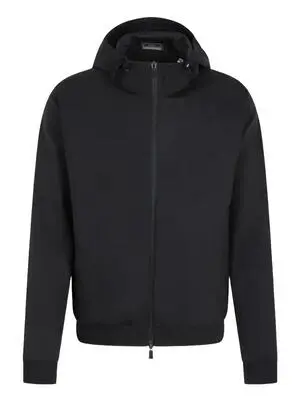 Herno Hooded Zip Jacket - Black