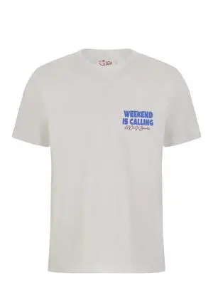 MC2 SAINT BARTH Weekend Is Calling T-shirt - White