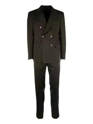 COLAMARINO Double-breasted Suit - Brown