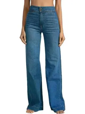 ASKK NY Contrast-stitching Flared Jeans - Blue