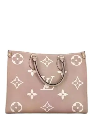 LOUIS VUITTON Onthego Tote Bicolor Monogram Empreinte Giant MM Neutrals