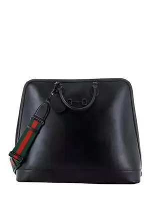 Gucci Horsebit 1955 Web Duffle Bag - Black