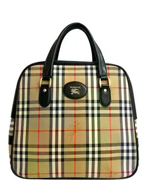Burberry Haymarket Check Dome Handbag - Neutrals