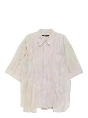 SONGZIO Chest Pocket Textured Shirt - Neutrals