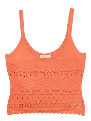 Ulla Johnson Esme Eyelet Knit Camisole - Orange