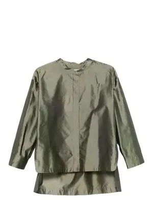 Max Mara Band Collar Long Sleeve Shirt - Green