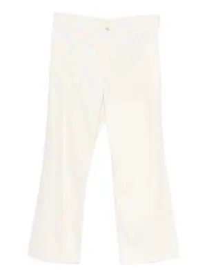 JEANERICA Chevron Design Wide Leg Trousers - Neutrals