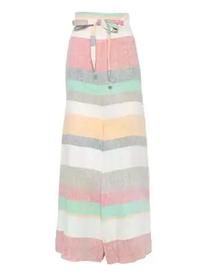OSKLEN Striped Wide-leg Trousers - White