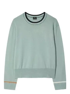 Paul Smith Contrast-trim Crew-neck Sweater - Green