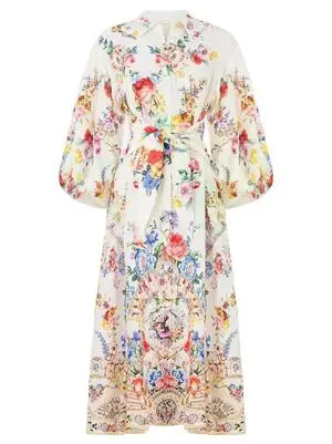 Camilla I Left My Heart In Granada Midi Dress - White