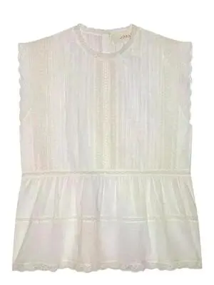 The Great. Sonnet Lace Top - Neutrals