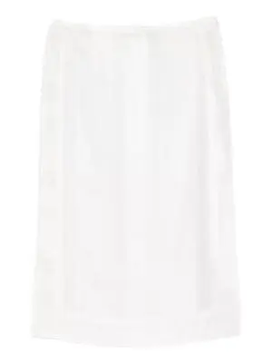 LOW CLASSIC Layered Midi Skirt - White