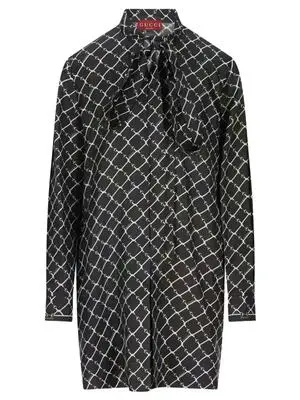 Gucci Printed Mini Dress - Black