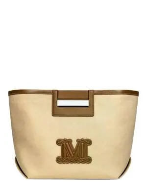 Max Mara Logo Patch Tote Bag - Neutrals