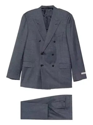Canali Double-breasted Suit - Blue