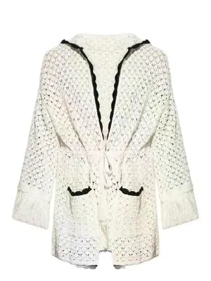 AKEP Hooded Cardigan - White