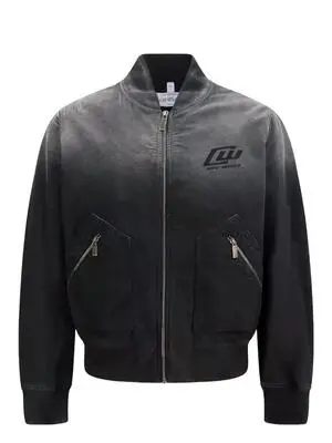 Off-White Logo-print Bomber Jacket - Grey