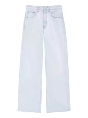 ANINE BING Lewis Frayed Jeans - Blue