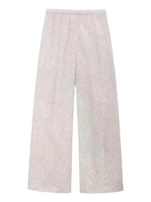 ANINE BING Roslyn Leopard-pattern Trousers - Neutrals