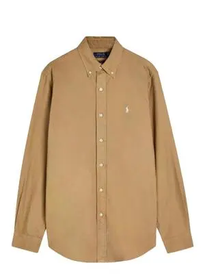 Polo Ralph Lauren Garment-dryed Oxford Shirt Brown