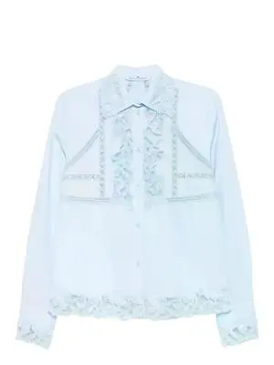 Ermanno Scervino Lace-detail Shirt - Blue