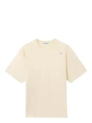 Stone Island Crew-neck Logo T-shirt - Neutrals