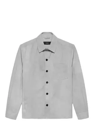 ARMA Dino Chest-pocket Suede Jacket Grey