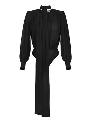 Elisabetta Franchi Tie-neck Bodysuit - Black