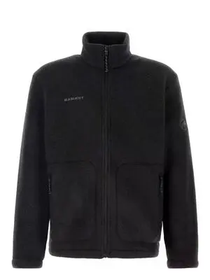 MAMMUT Logo Embroidered Zip Jacket - Black