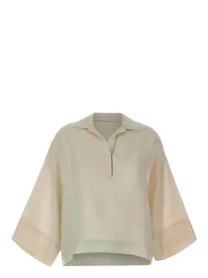 Eleventy V-neck Polo Shirt - Neutrals