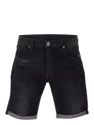 G-star Raw 3301 Five-pocket Denim Shorts - Black