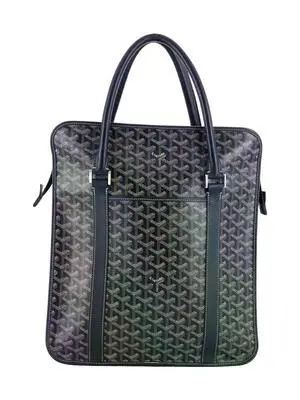 Goyard Bourgogne Coated Canvas Satchel - Blue