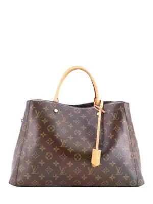LOUIS VUITTON Montaigne Handbag Monogram Canvas Gm Tote - Brown