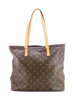 LOUIS VUITTON Cabas Mezzo Monogram Canvas Tote Bag - Brown