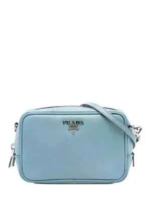 Prada Mini Saffiano Camera Crossbody Bag - Blue