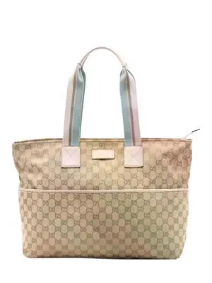 Gucci Gg Canvas Web Tote Bag - Neutrals